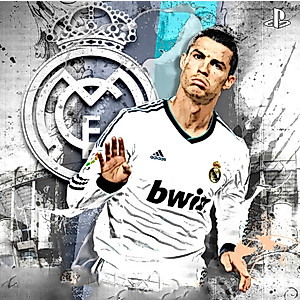 Skin Ps4 Slim - Cristiano Ronaldo Real Madrid - Limited Edition Decal Cover ADESIVA Playstation 4 Slim Sony Bundle