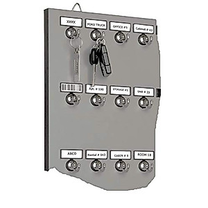 Key Hook, Key Rack #35MGN, 35 Extra Space Bolted Metal Hooks with 'Customize Name Plate', (35 Sets of Tag & Ring Included) - Made in USA