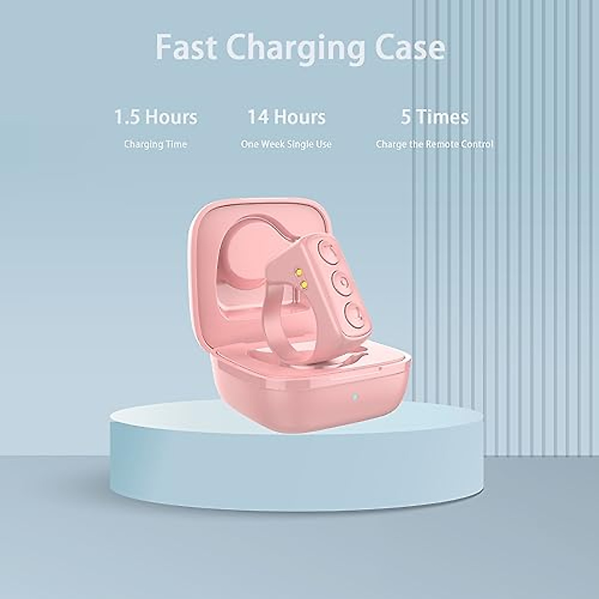 TikTok Remote Control Scrolling Ring, Kindle APP Page Turner, Finger Bluetooth Remote for TIK TOK Short Video, Camera, Video Recording, Multifunction Controller for iPhone, iPad, Android, Pink