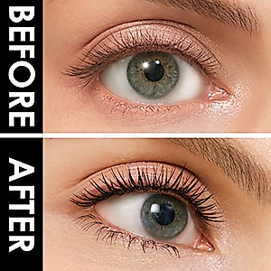 CARSLAN Mascara Liquid Volumizing Lash Washable Long Wear Mascara Build Big Bad Eye Makeup, No Clump, Smudgeproof, Very Black, 1 count