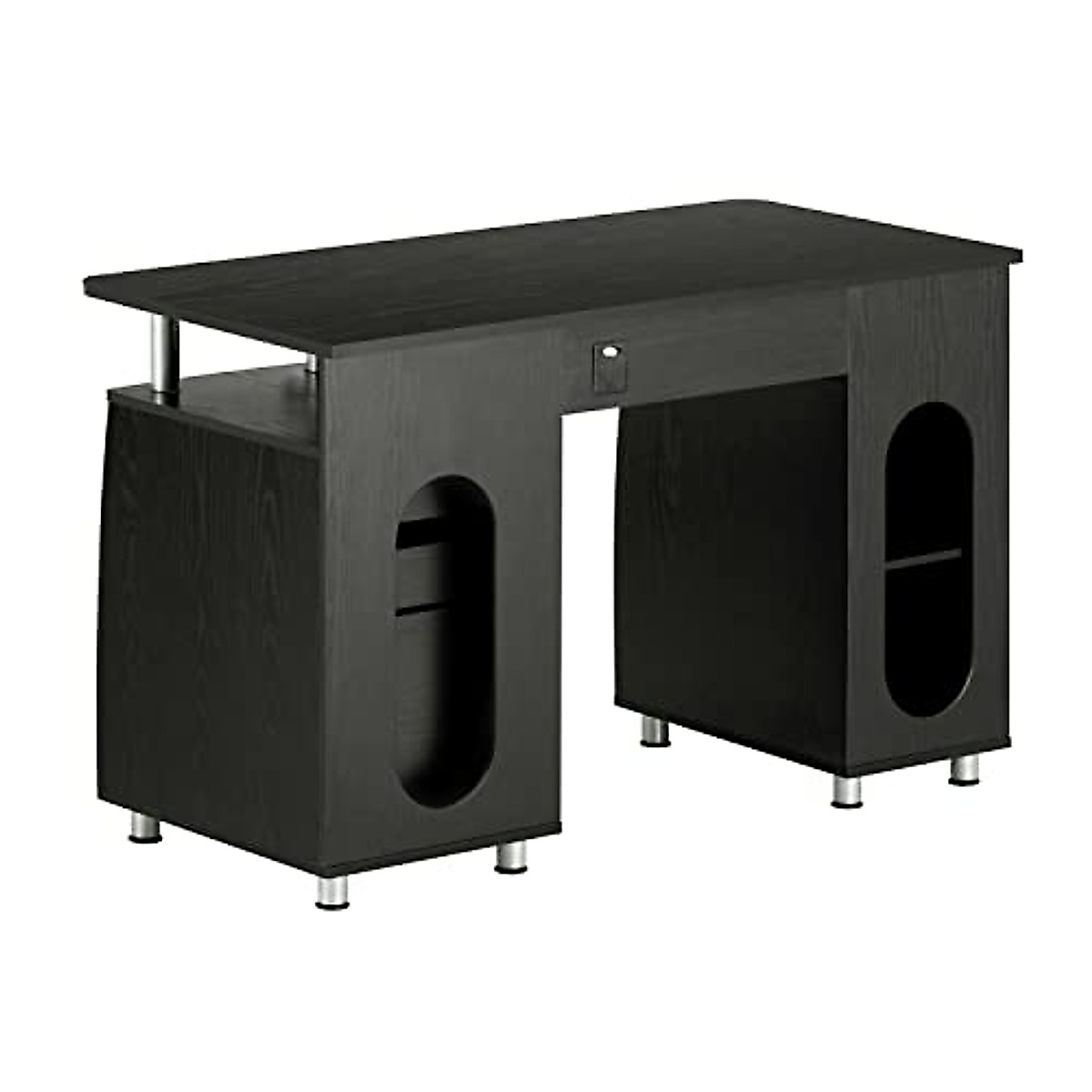Techni Mobili 47.25" Ergonomic Computer Drawers & File Cabinet for Home Office Storage, Espresso Writing Desk, ONE Size