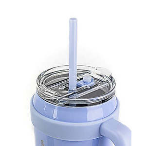 REDUCE 40 oz Tumbler with Handle and Straw, Stainless Steel with Sip-It-Your-Way Lid - Keeps Drinks Cold up to 34 Hours - Sweat Proof, Dishwasher Safe, BPA Free - Glacier, Opaque Gloss Mug