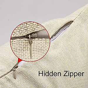 Bonhause Flower Bird Spring Throw Pillow Covers 18 x 18 Inch Set of 4 Blue and Yellow Floral Decorative Pillows Case Polyester Linen Outdoor Cushion Covers for Sofa Couch Garden Home Decor