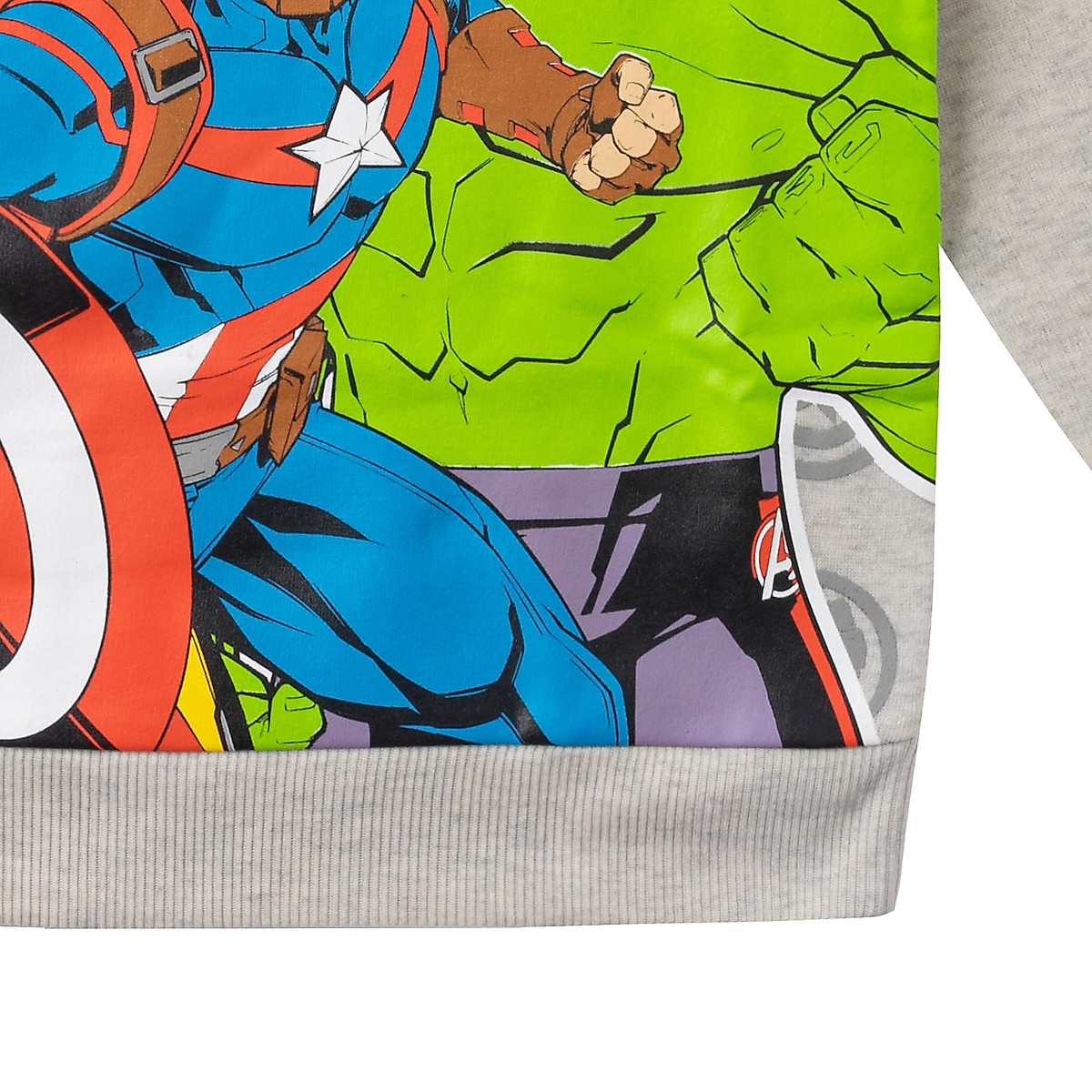 Marvel Avengers Captain America, Ironman, and Hulk Boys 2 Piece Sweatshirt and Pants Set for Toddlers and Big Kids