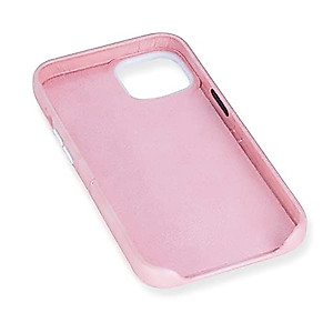 Dockem Wallet Case for iPhone 13 with Built-in Metal Plate for Magnetic Mounting & 2 Credit Card Holder Pockets: Exec M2, Premium Synthetic Leather (6.1" iPhone 13, Pink)