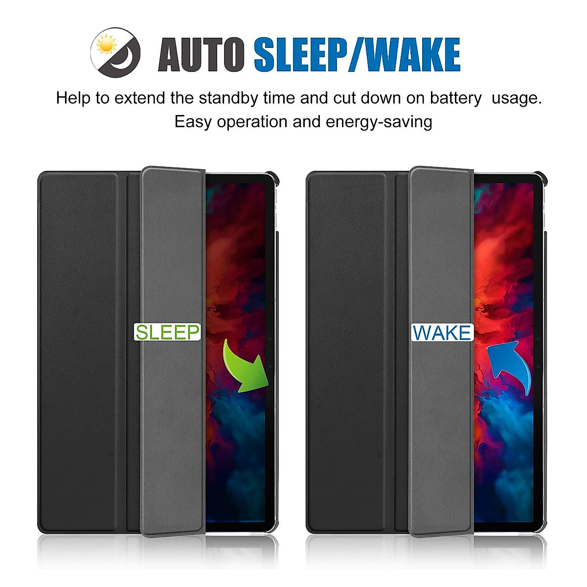 ProCase for Lenovo Tab P11 Pro Case 11.5 inch 2020 (TB-J706F / TB-J706L), Slim Lightweight Smart Cover Tri-fold Stand Folio Hard Shell Case for Lenovo Tab P11 Pro 11.5" Tablet 2020 Release –Black
