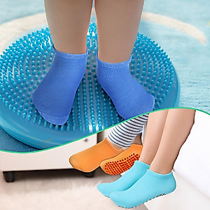 Haysandy 20 Pair Kids Baby Non Slip Socks Anti Skid Slipper Socks Ankle Grip Socks with Grippers for 1-12 Years Children Infants Toddler Boys Girls (Small)