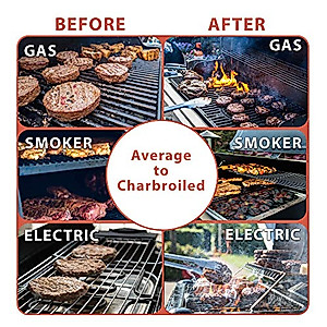 CHAR-PiT Universal Charcoal Grill Tray - Compatible with Smoker & Gas Grills - Charcoal Holder/Box - Stainless Steel Grill Tray - Built in Ash Pan- Easy Install & Mess- Free Cleanup