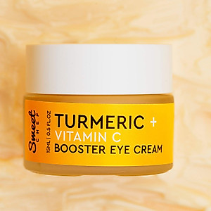 Sweet Chef Turmeric + Vitamin C Booster Eye Cream - Hydrating Eye Cream to Help the Look of Dark Circles + Puffiness - Moisturizing Gel-Cream for Sensitive Under-Eye Skin (15ml / 0.5 oz)
