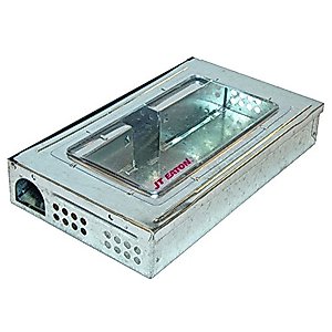 JT Eaton 420CL Repeater Low Profile Multiple Catch Live Mouse Trap with Clear Inspection Window, No Bait Pest Control (Pack of 12)