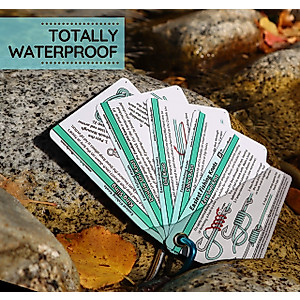 Easiest Fishing Knots: Waterproof Guide on How to Tie 12 Simple Fishing Knots with Mini Carabiner, Perfect for Beginners