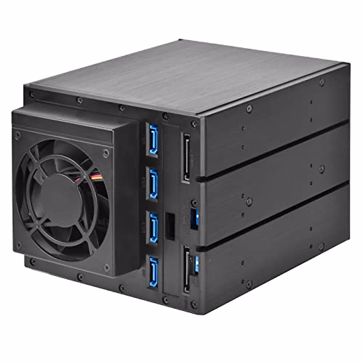 SilverStone Technology FS304-12G Three 5.25" Bay to Four 3.5" SAS-12G / SATA 6Gbit/s trayless hot-swap cage, SST-FS304B-12G