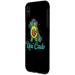 iPhone XS Max Uni Cado, Cute Avocado, Funny Unicorn, Guacamole, Vegan Case