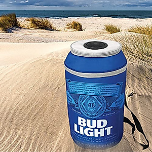 Bud Light Soft Can Shape Speaker Cooler Backpack Bluetooth Portable Travel Cooler with Built in Speaker Bud Light Wireless Speaker Cool Ice Pack Cold Beer Stereo for Apple iPhone, Samsung Galaxy
