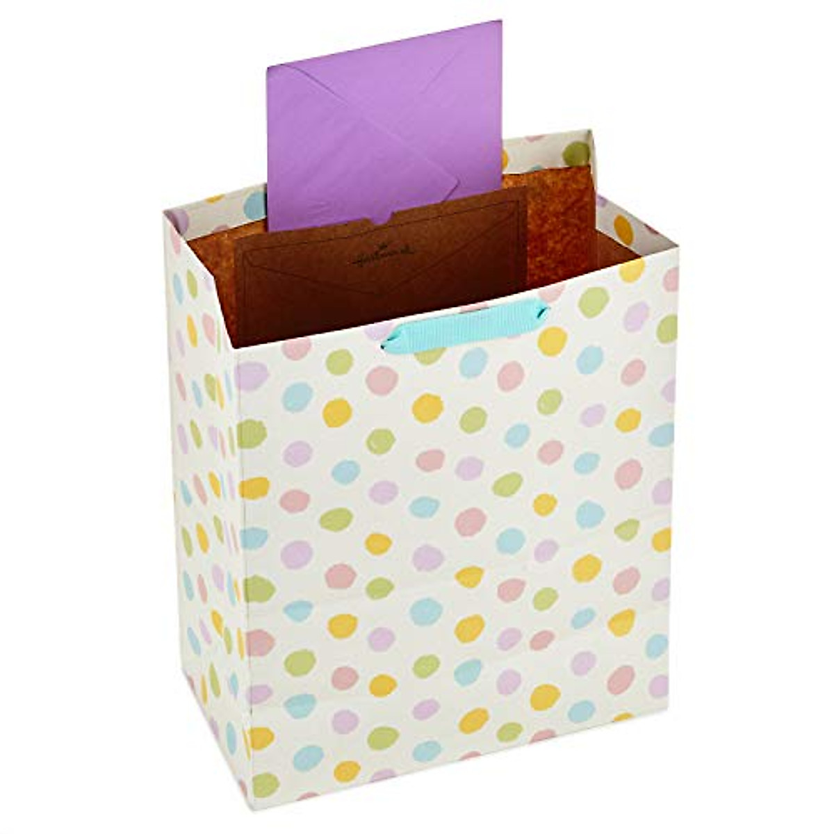 Hallmark 13" Large Baby Shower Gift Bags Assortment with Tissue Paper (Pack of 3, Cloud and Rainbow, Giraffe, Pastel Polka Dots)