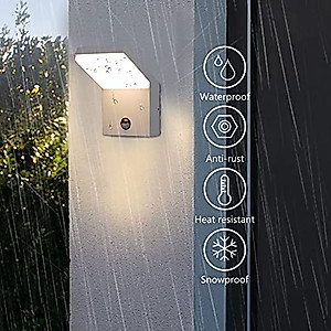 Outdoor Light Fixture with Motion Sensor LED Modern White Porch Light for Patio Garage Garden Doorway,IP54 Waterproof 100-240V 3000K