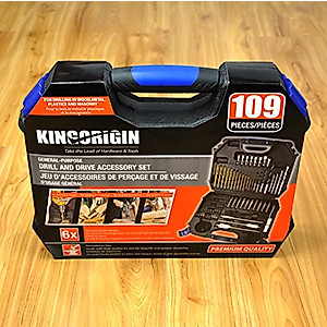 109 Piece Drill and Drive Accessory Set,Drill bits,Drill bit Set,Drill Set,Drilling Driving kit