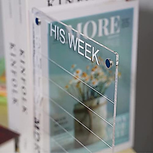 Magnetic Notepad - Acrylic Clear Weekly Meal Planner Board Resuable Dry Erase Board Week Calendar Refrigerator(Magnet)