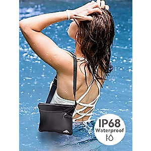 HEETA 2 Pack Waterproof Pouch, Screen Touch Sensitive Waterproof Dry Bag with Adjustable Waist Strap | Keep Your Phone and Valuables Dry | for Swimming Kayaking Boating Fishing Beach Diving Surfing