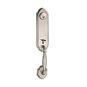 Better Home Products Sea Cliff Front Door Handleset | Exterior Door HandleSet for Right and Left Handed Door - Satin Nickle
