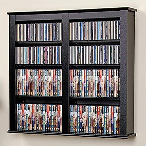 Prepac Double Wall Mounted Storage, Black