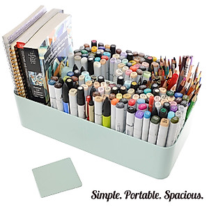 Enjoy Organizer -Large Portable Caddy, DIY Dividers, 8 Compartments, Office Supplies Organizer, Simple, Portable Basket with Handle Storage Organizer Modern,Endless Multi Use -Made in USA