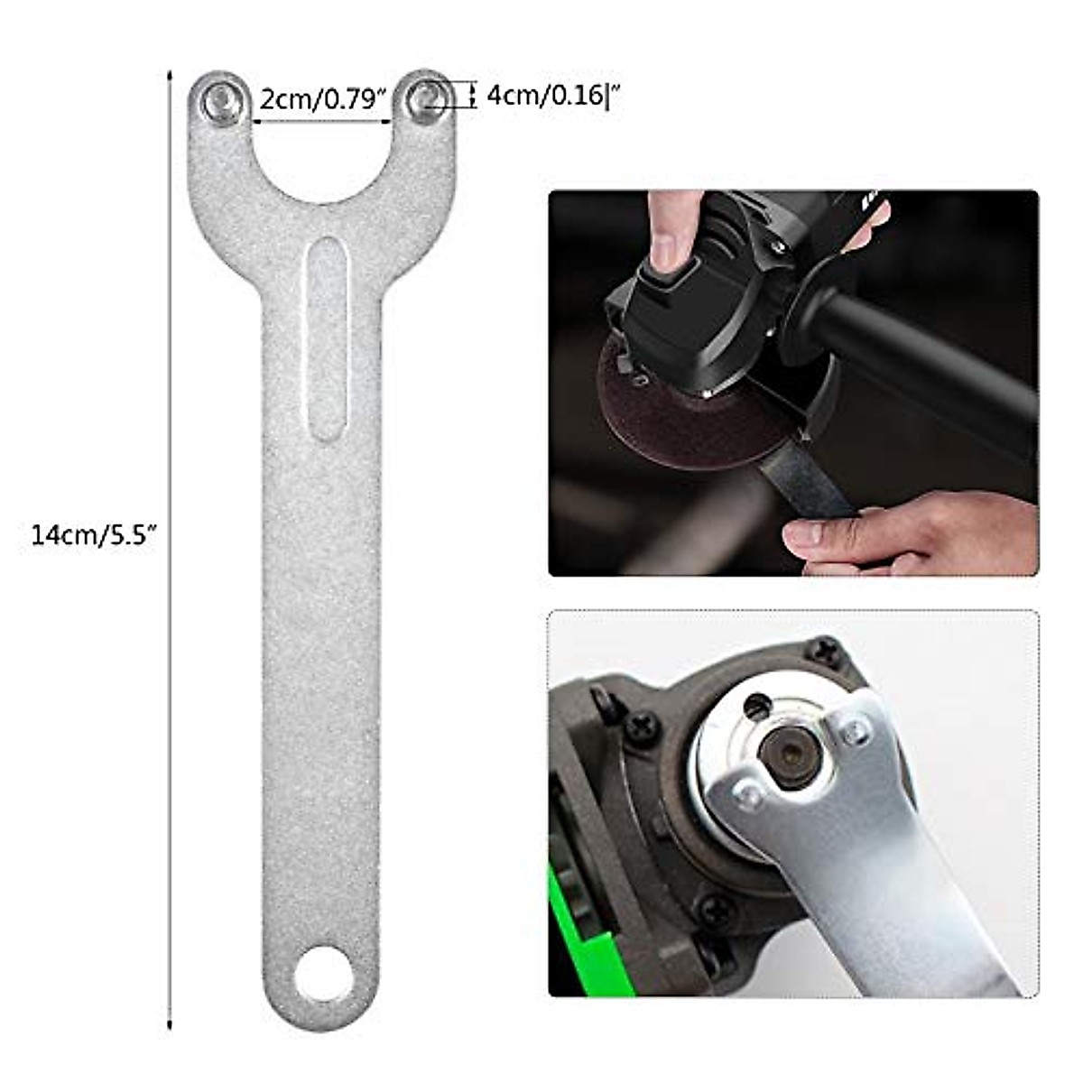 Topbuti 5" 5/8-11 Grinder Flange Angle Wrench Spanner Metal Lock Nut for Compatible with Dewalt Milwaukee Makita 193465-4 Bosch Black & Decker Ryobi