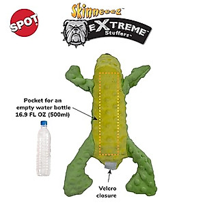 Ethical Pets 54093 Skinneeez Extreme Stuffing Free Dog Toy, 14", Frog, Green