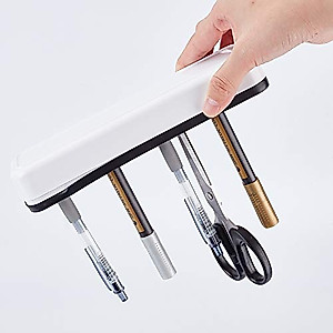 GORGECRAFT Sew Desktop Organizers Silicone Makeup Brush Holder Cosmetic Storage Box Make up Brush Stand Holder Painting Pen Holder for Stash and Store (Black)