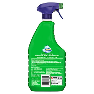 Scrubbing Bubbles Mega Shower Foamer Disinfecting Spray, Multi-Surface Bathroom and Tile Cleaner Grime Fighter, Removes 100% Soap Scum, Rainshower Scent, 32 oz