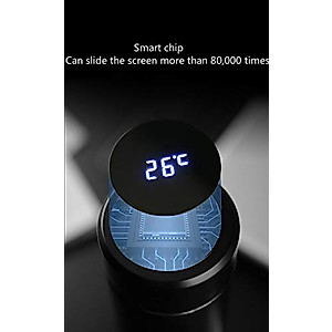 Hovico Intelligent Temperature Display Vacuum Insulated Water Bottle,Leak Proof, Stainless Steel Coffee Thermos,Keep Cold 12H Keep Warm 24H,17OZ (Blue)