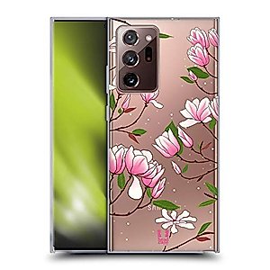 Head Case Designs Pink Magnolia Blossoms Soft Gel Case Compatible with Galaxy Note20 Ultra / 5G