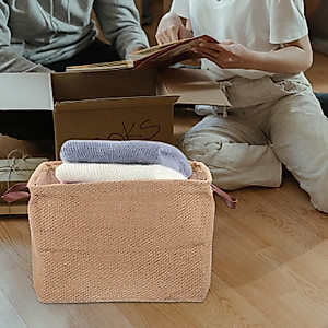 Alipis Foldable Storage Basket Folding Laundry Basket 1pc Jute Storage Basket Cylinder Baby Pe Waterproof Layer Wardrobe Basket Collapsing Laundry Baskets Jute Storage Box