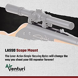 Western Justice Lasso Scope Mount, Aluminum Air Gun Mount Attachment