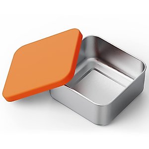 Linkidea 304 Stainless Steel Square Bento Lunch Box, with Silicone Lids Dishwasher Safe, Plastic Free Storage Bento Box Container (25oz)