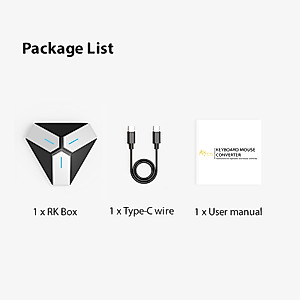 RK ROYAL KLUDGE Keyboard and Mouse Converter for PS4/PS3/N-switch/Xbox One, Keyboard Controller Adapter for USB 2.0 Mouse