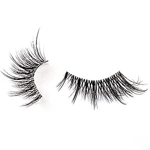 HICOCU Half False Eyelashes Clear Band Russian Strip Lashes D DD Curl Fluffy Mink Lashes Natural Wispy Mink Eye Lashes Pack Reusable Fake Eyelashes Extension 10 Pairs… (HAY-008S)