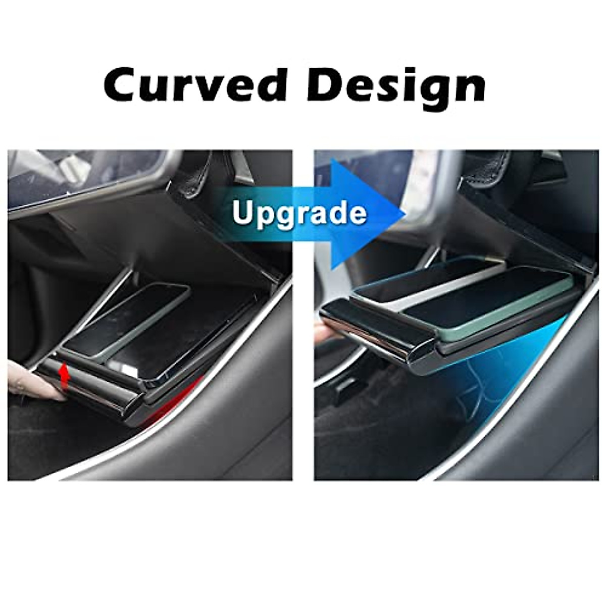 TAPTES Tesla Model 3 Wireless Charger [2020 Version], Wireless Phone Charging Pad M3 Accessories Tesla Gift for iPhone 13/12Pro/12/Samsung Enabled Phones-Compatible All Tesla Model 3(Before Jun 2020)