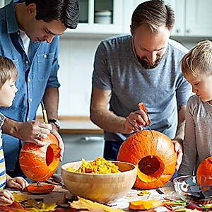 ERKOON 13 Pieces Halloween Pumpkin Carving Kit Professional Stainless Steel Carving Tools Set with Carrying Case Pumpkin Cutting Sculpting Tool for Halloween Decoration Jack-O-Lanterns