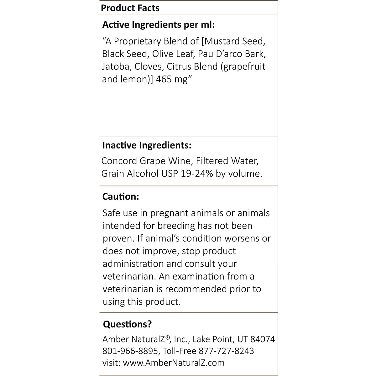 Amber NaturalZ Kochi Free Herbal Supplement for Dogs, Cats, Birds, Guinea Pigs, and Rabbits | Pet Herbal Supplement for Healthy Stool Support | 1 Fluid Ounce Glass Bottle | Manufactured in The USA