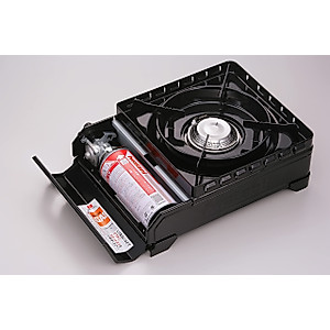 Iwatani CB-ODX-1-BK Cassette Fu Cassette Stove, Tough Maru, Black