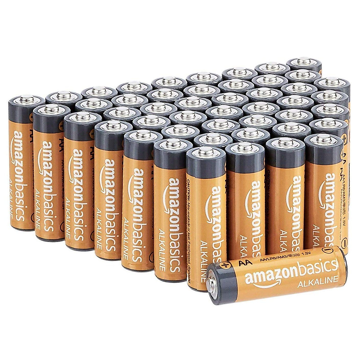 Amazon Basics 100 Pack AAA High-Performance Alkaline Batteries, 10-Year Shelf Life, Easy to Open Value Pack & 48 Pack AA High-Performance Alkaline Batteries, 10-Year Shelf Life