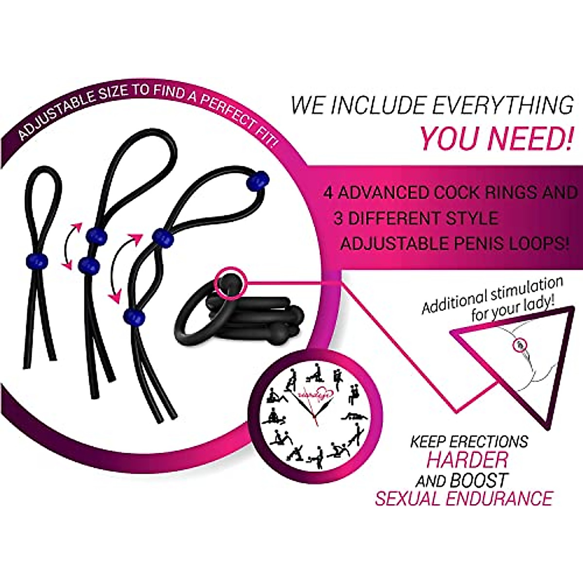 Newly Silicone Cock Ring for Men Erection Silicone Cock Rings for Couple Penis Ring Sex Toy for Male Longer Harder Stronger Machine Sunglasses LG-JCB-06.12