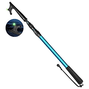 SAN LIKE Telescopic Boat Hook - Floating,Durable,Rust-Resistant with Luminous Bead,Blue Push Pole for Docking Extends from 2.58Ft to 6.66Ft