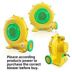 GONFLABLE 750W Bounce House Blower, Powerful Air Blower for Inflatable, Portable Inflatable Bubble House Blower Pump Fan for Inflatable Bouncy Castle, Jumper, Water Slide, Blower Corded(750 Watt 1HP)