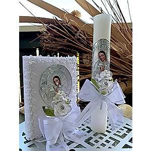 First Communion Candle Lady of Guadalupe Image