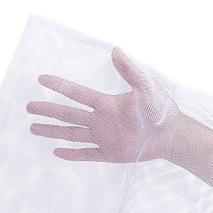 JIHAQUA Aquarium Filter Bags Large - Reusable Fish Tank Filter Media Mesh Bags with Plastic Zipper (11.5 x 15.5 inch (6 Pack))