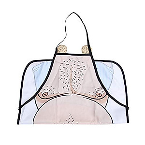 Toyvian Stupid Stuff Kitchen Apron Funny Aprons Cooking Kitchen Chef Cooking Apron Men Grilling Aprons White Belly BBQ Apron Funny Gag Gifts for Christmas Party Useless Gifts Mens Apron Cooking