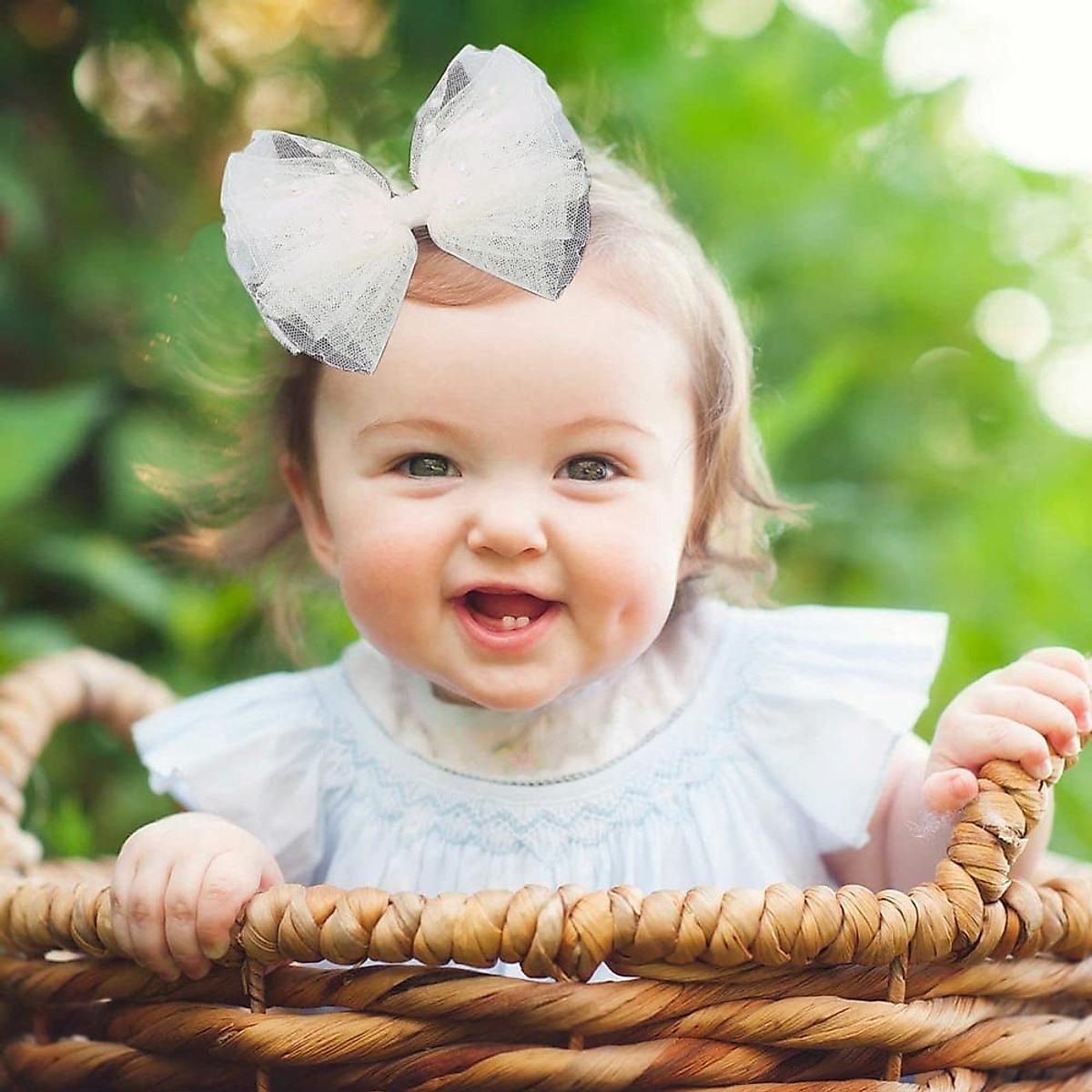 Baby Girl Pearl Bow Hair Clip First Communion Hair Accessories for Women Sweet Cute Bridal Wedding Photo Daily Wearing Party Decoration(1pcs)