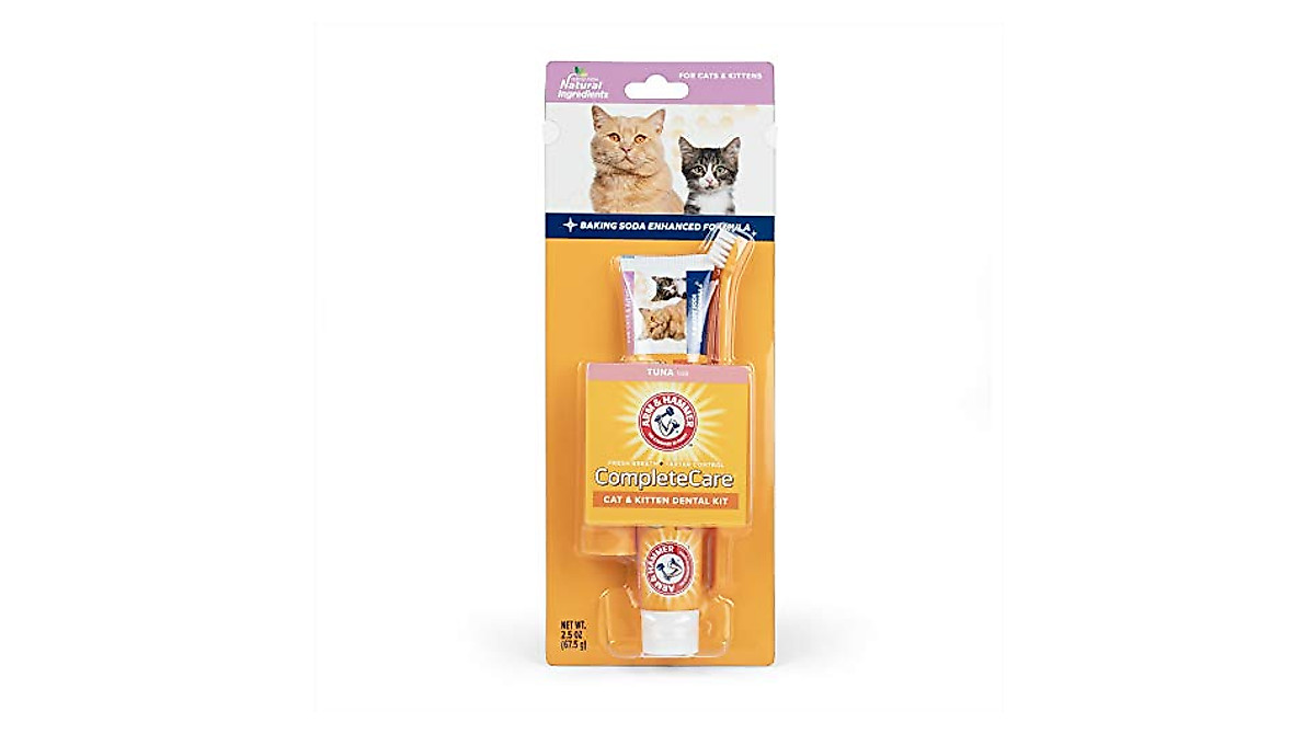 Complete Cat Dental Care Kit - Tuna Flavor Enzymatic Toothpaste & Brushes